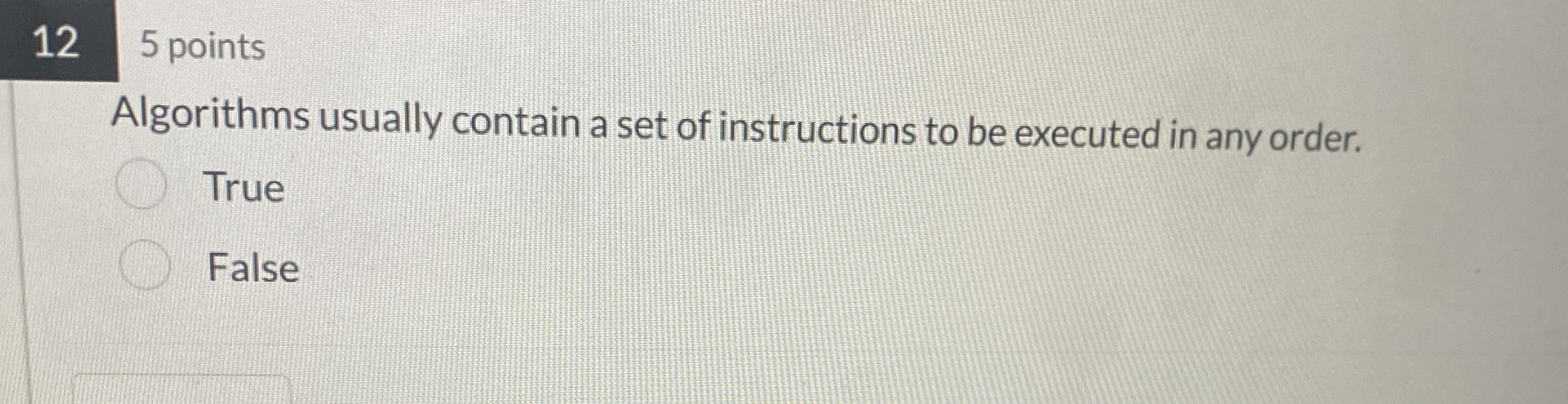 Solved 12 5 ﻿pointsAlgorithms usually contain a set of | Chegg.com