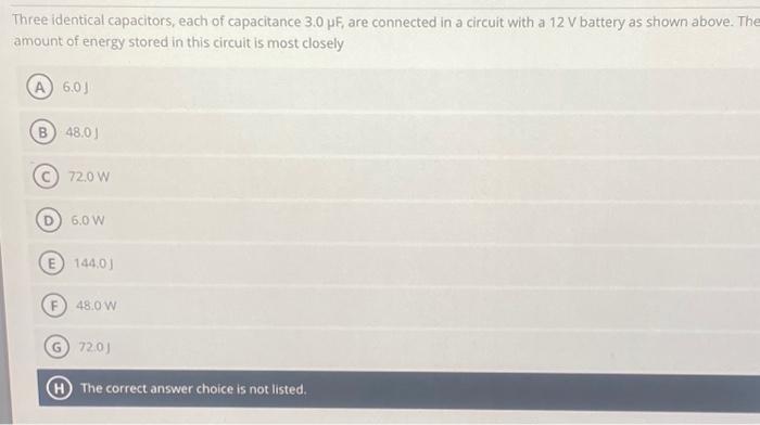 Solved Three identical capacitors, each of capacitance \\( | Chegg.com