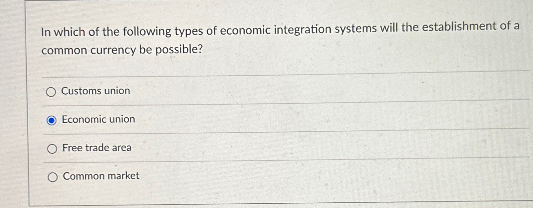 Solved In which of the following types of economic | Chegg.com