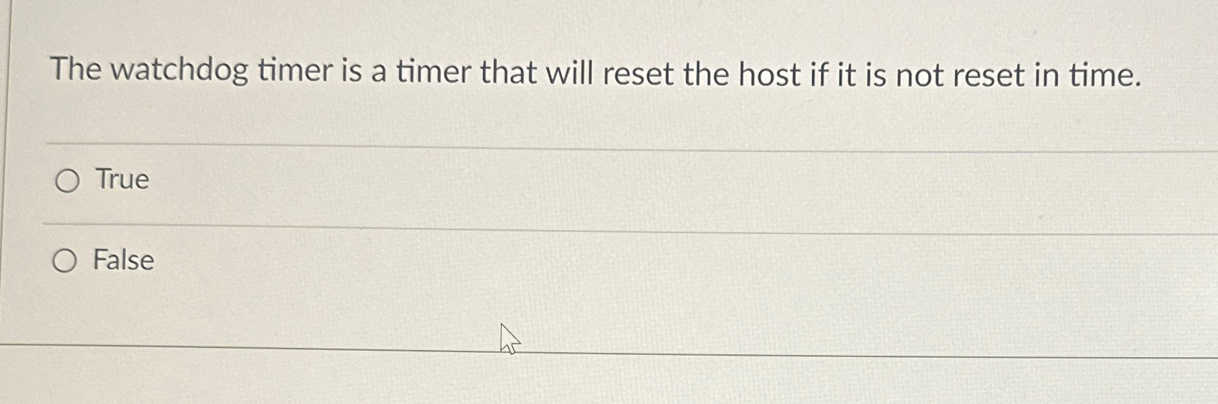 Solved The watchdog timer is a timer that will reset the | Chegg.com