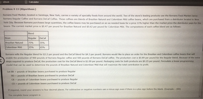 Solved ebook - Calculator Problem 4-13 (Algorithmic) Romans | Chegg.com