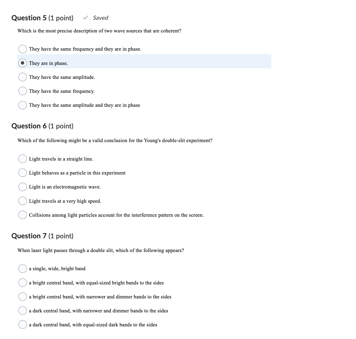 Solved Question 5 (1 ﻿point)Which is the most precise | Chegg.com