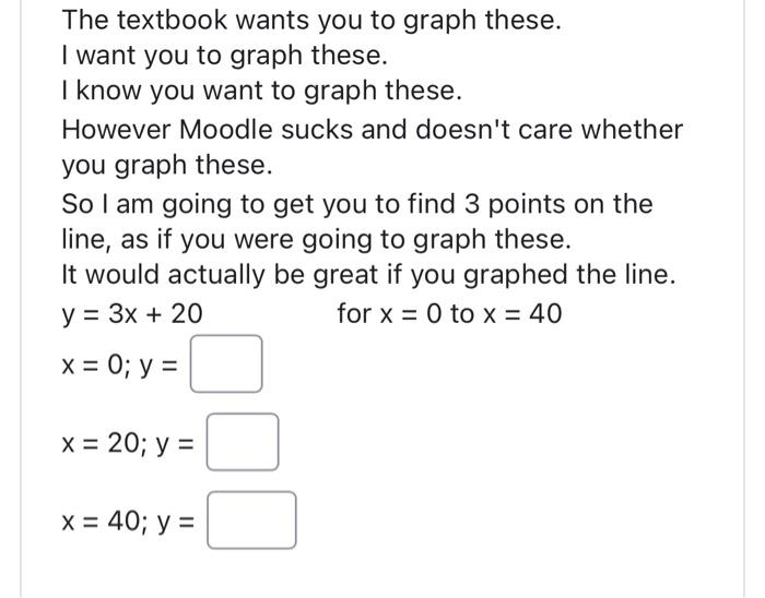 Solved The textbook wants you to graph these. I want you to | Chegg.com