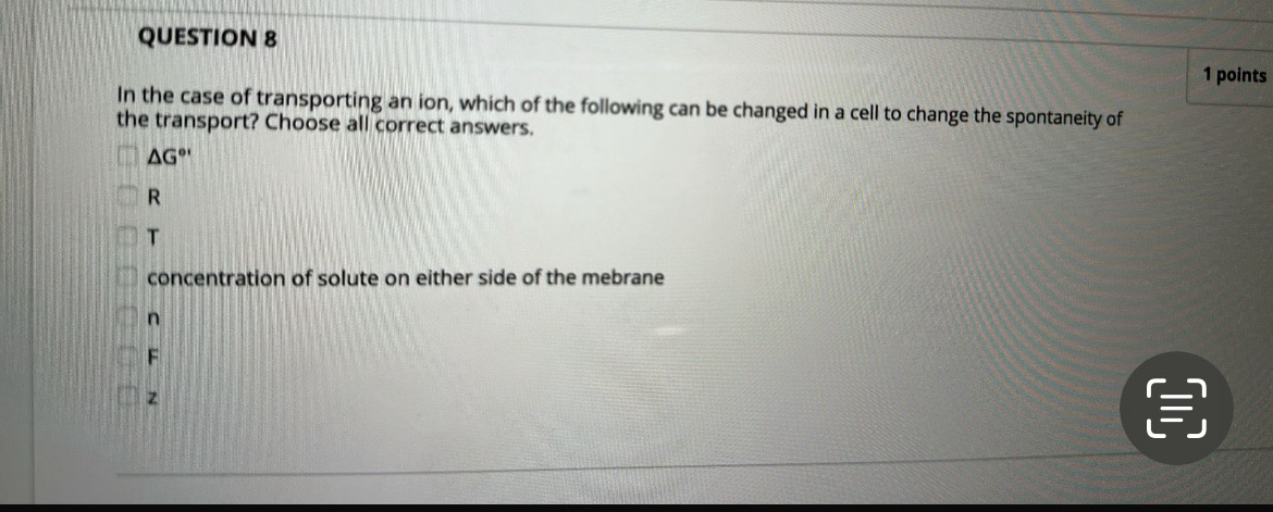 Solved QUESTION 81 ﻿pointsIn the case of transporting an | Chegg.com