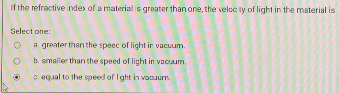 Solved What can happen when light passes from a material | Chegg.com