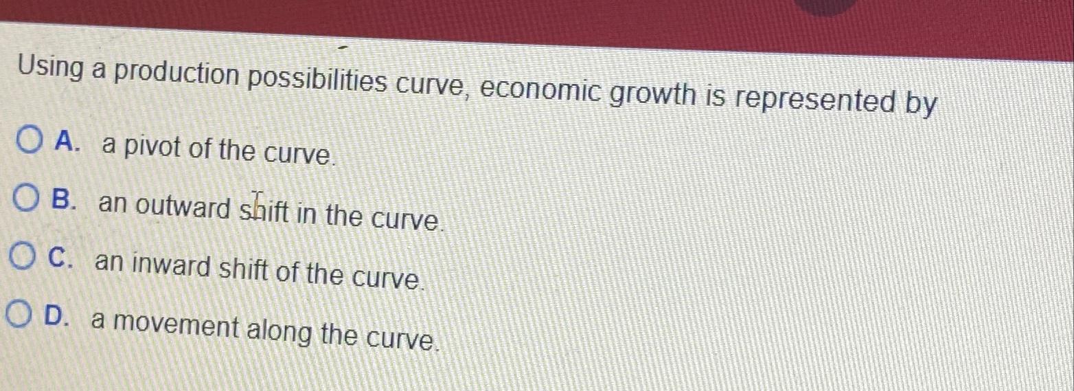 Solved Using a production possibilities curve, economic | Chegg.com