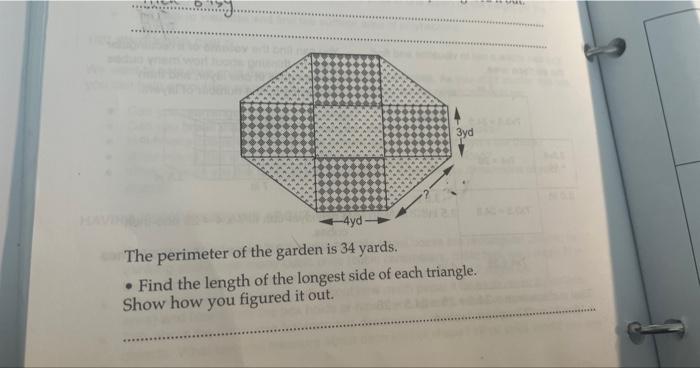 Solved This plan of a garden is made of rectangles and | Chegg.com