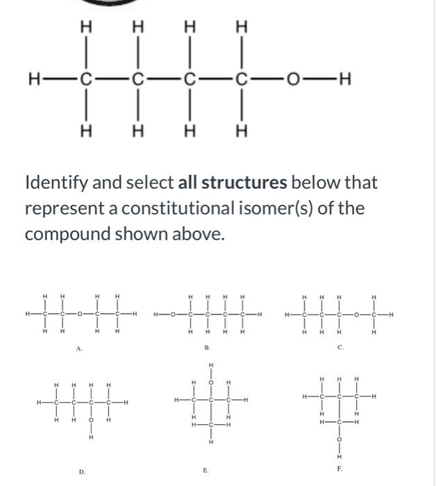 Solved H H H H エー H-C- -C C -0-0-H H H Н H H Identify and | Chegg.com