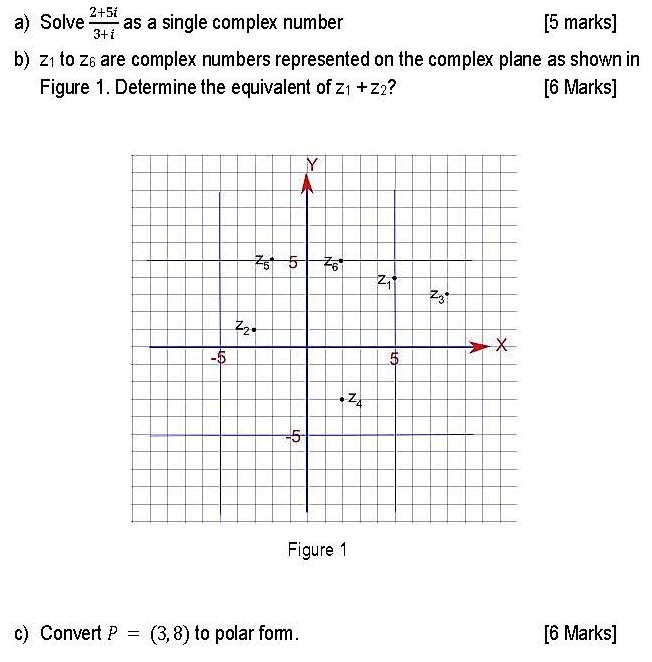 Solved a) ﻿Solve 2+5i3+i ﻿as a single complex number[5 | Chegg.com