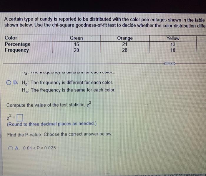 Solved A certain type of candy is reported to be distributed | Chegg.com