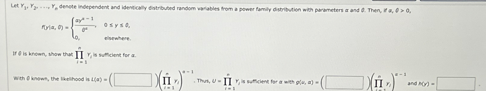 Solved Let Y1,Y2,dots,Yn ﻿denote independent and identically | Chegg.com