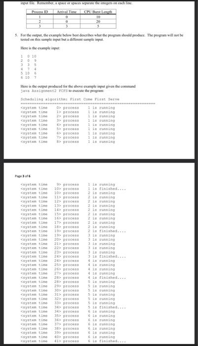 Solved Page 1 Of 6 Scheduling Simulation Assignment