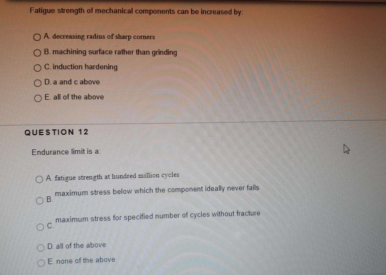 Solved QUESTION 1 The ability of a material to withstand | Chegg.com