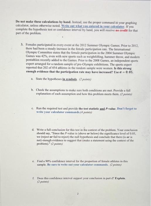 Solved Chapter #9 (9.1,9.3,9.4) Written Homework Assignment | Chegg.com
