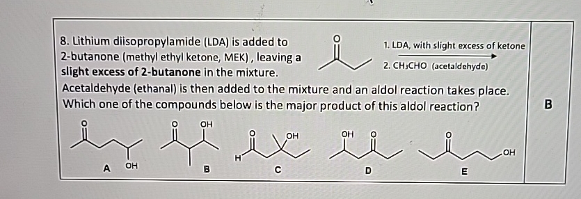 Solved Lithium Diisopropylamide Lda is Added To