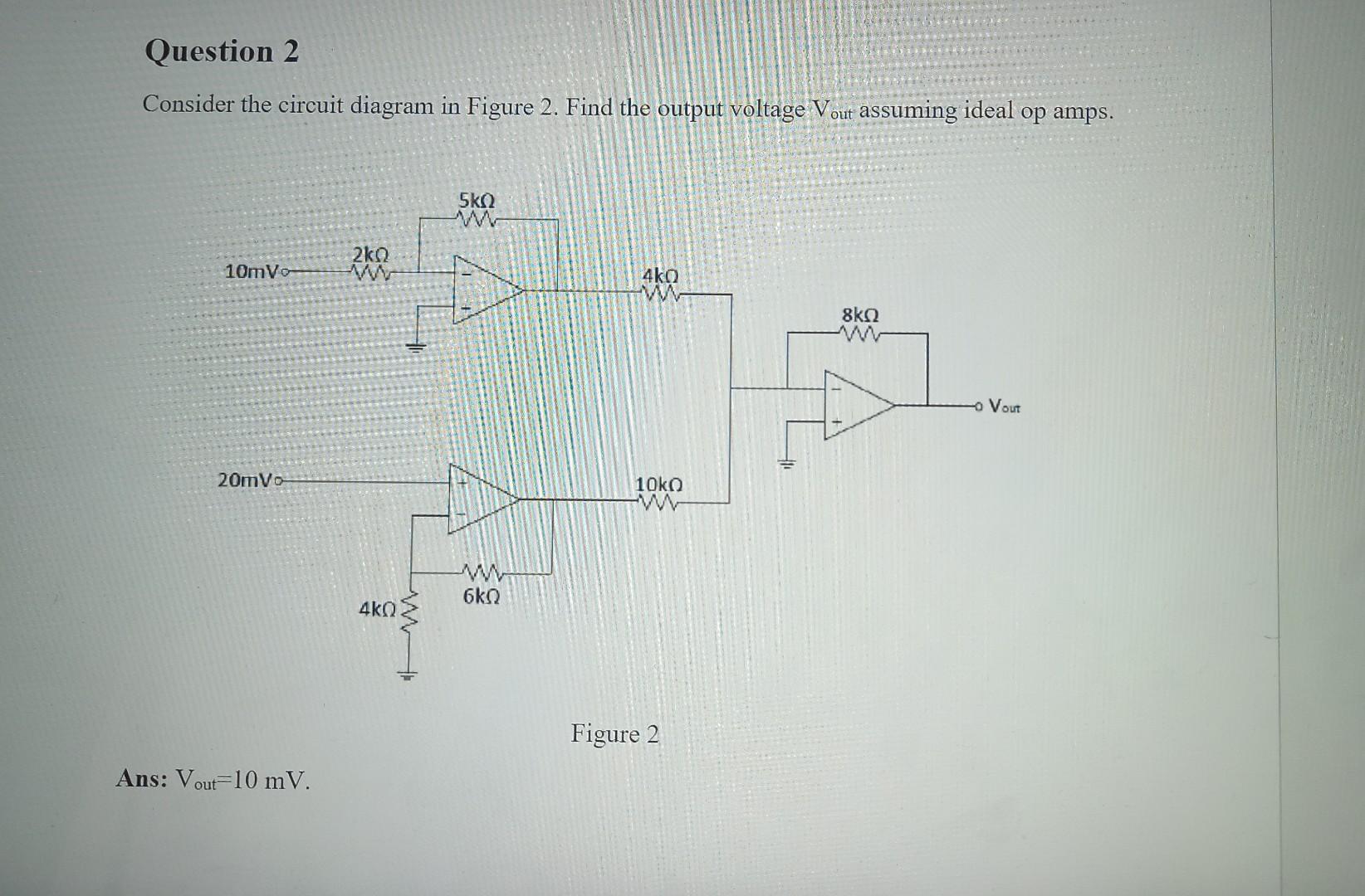 Solved Consider the circuit diagram in Figure 2. Find the | Chegg.com