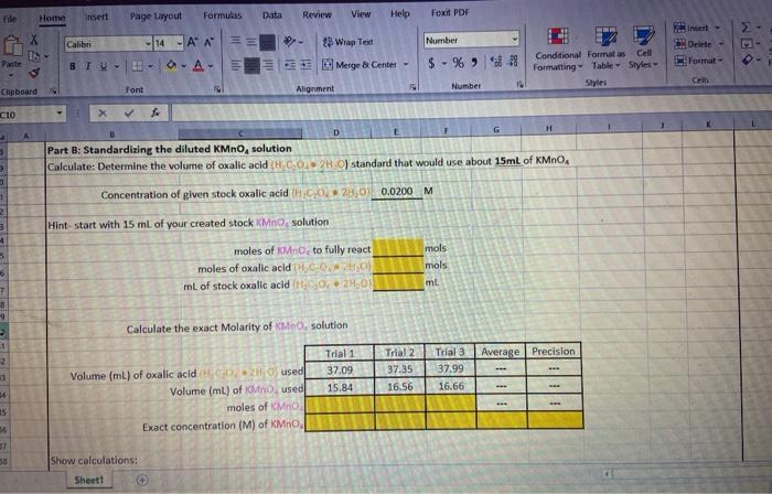 Solved toche Page Layout Formulas Data Review View Help | Chegg.com