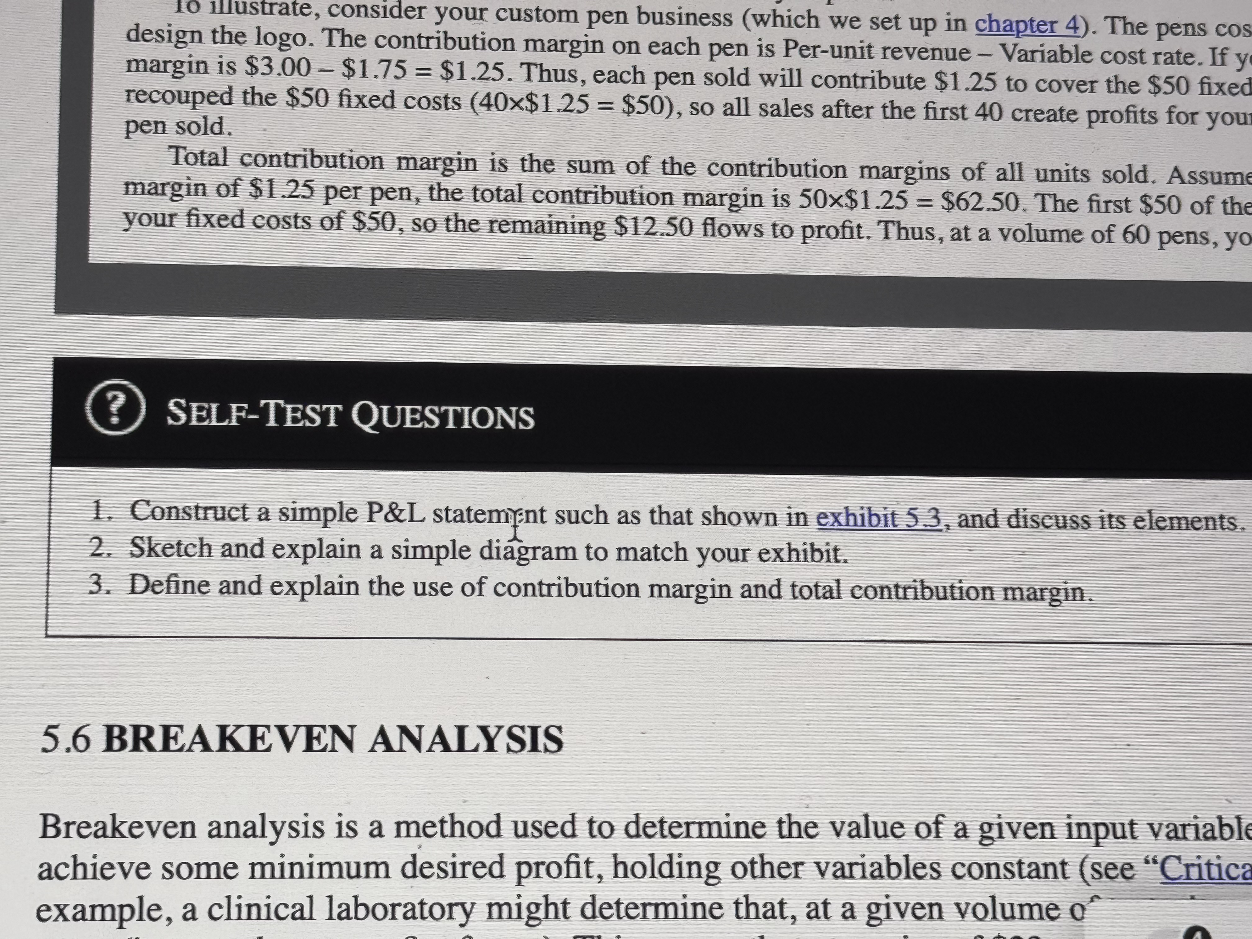 Construct a simple P&L statement such as that shown | Chegg.com