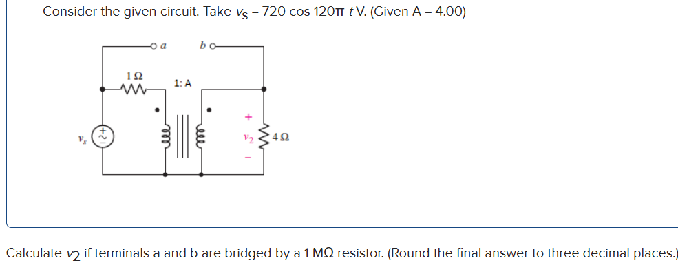 Solved Consider the given circuit. Take | Chegg.com