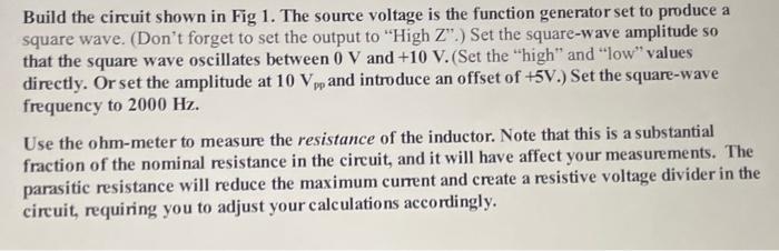 Solved 11 Assuming That The Inductor Is Ideal Calculate