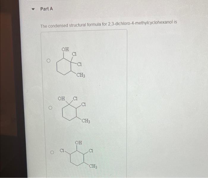 Solved The condensed structural formula for | Chegg.com