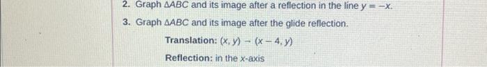 2. Graph ABC and its image after a reflection in the | Chegg.com