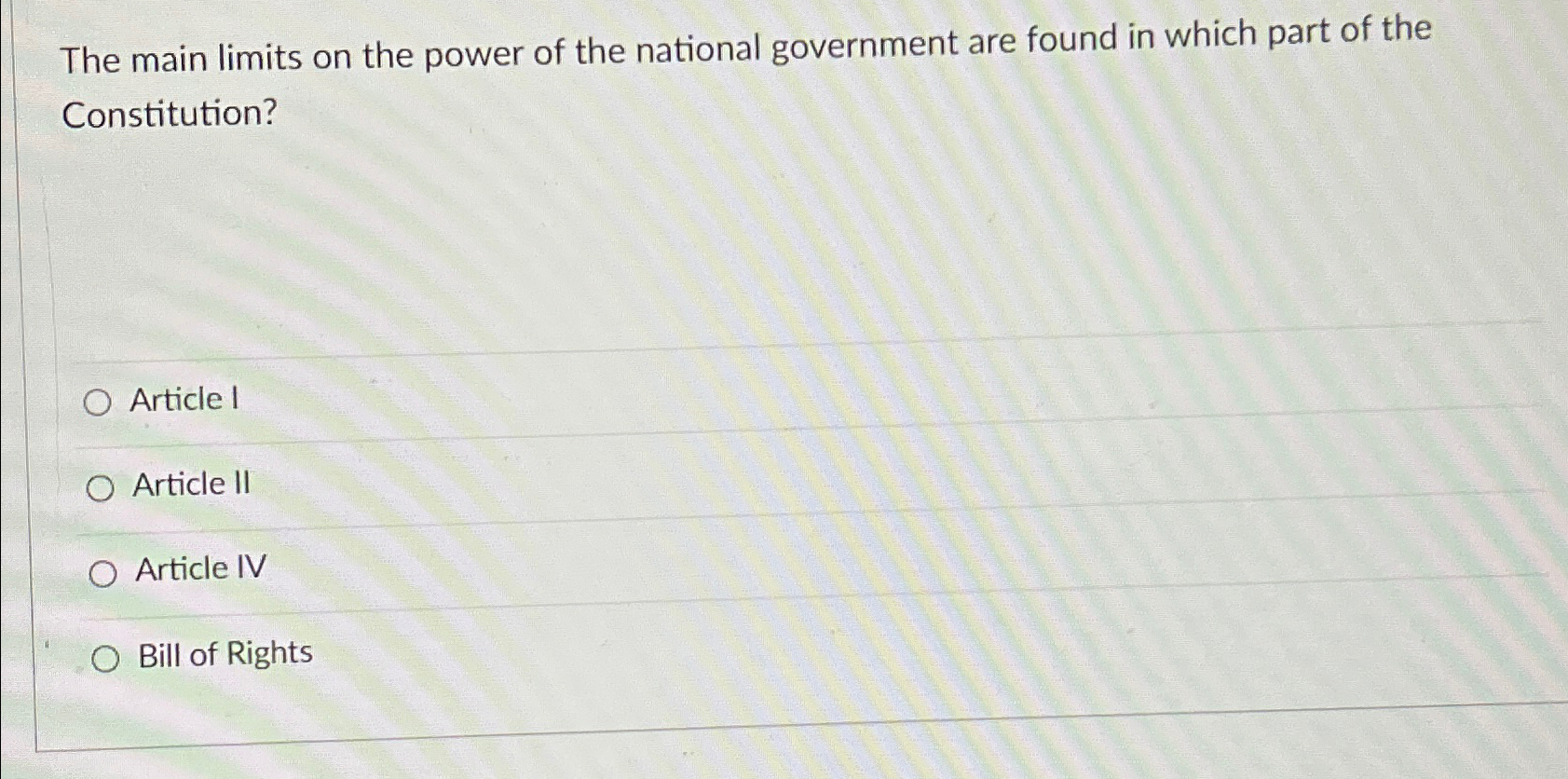 Solved The main limits on the power of the national | Chegg.com