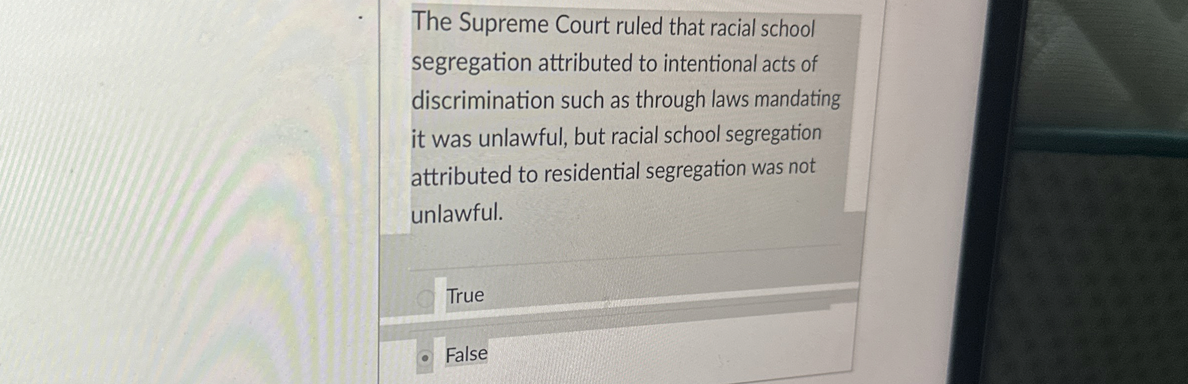 Solved The Supreme Court ruled that racial school | Chegg.com