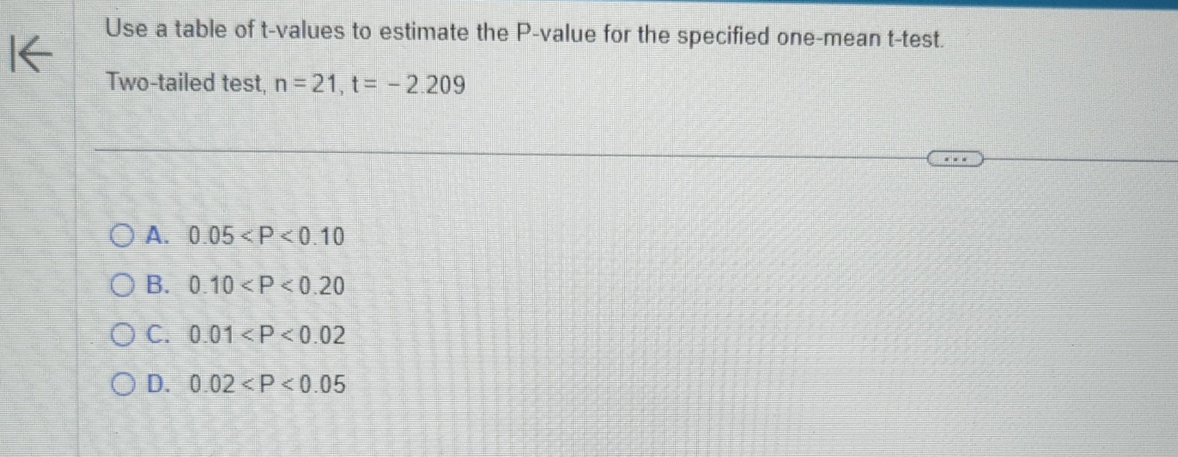 Solved Use a table of t-values to estimate the P-value for | Chegg.com