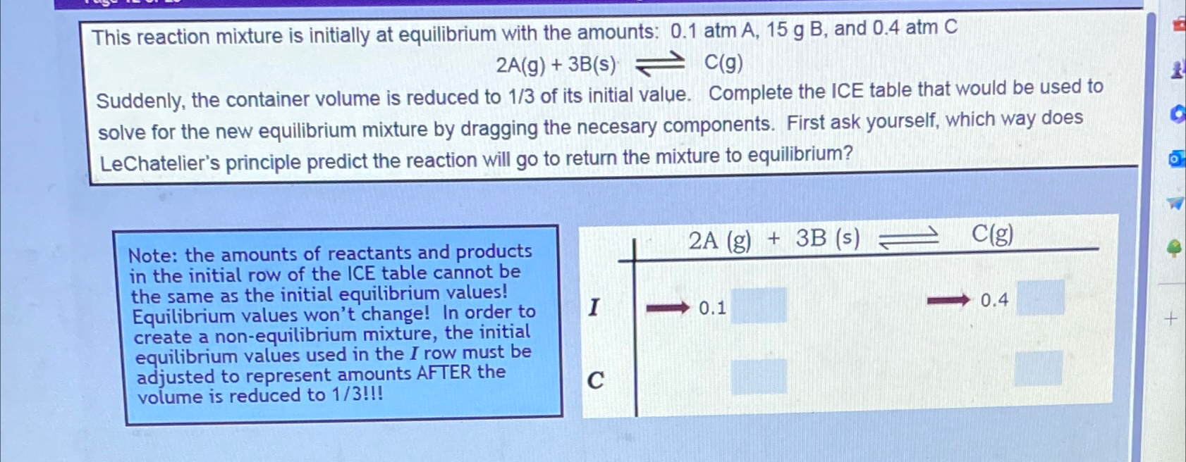 This reaction mixture is initially at equilibrium | Chegg.com