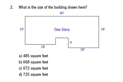 Solved What is the size of the building shown here?What is | Chegg.com