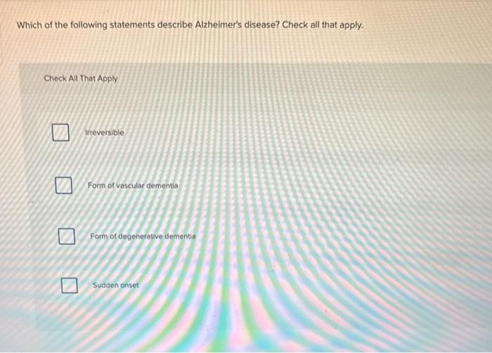 Solved Which of the following statements describe | Chegg.com