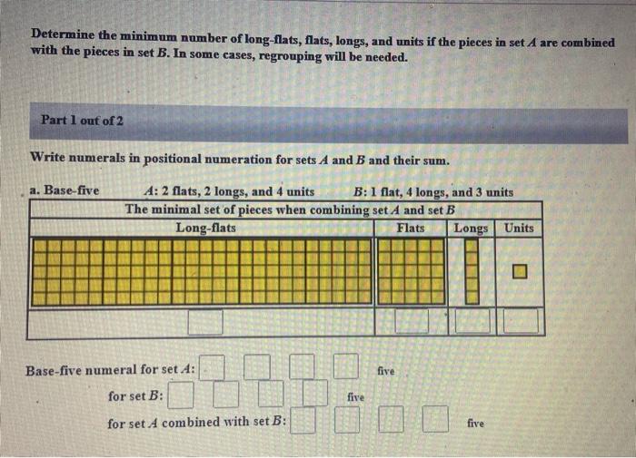 Solved Determine the minimum number of long-flats, flats, | Chegg.com