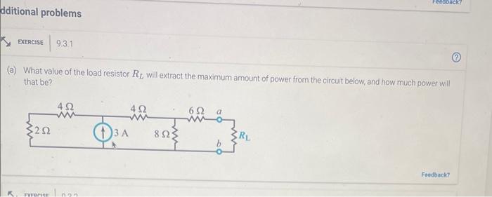Solved a) What value of the load resistor RL will extract | Chegg.com
