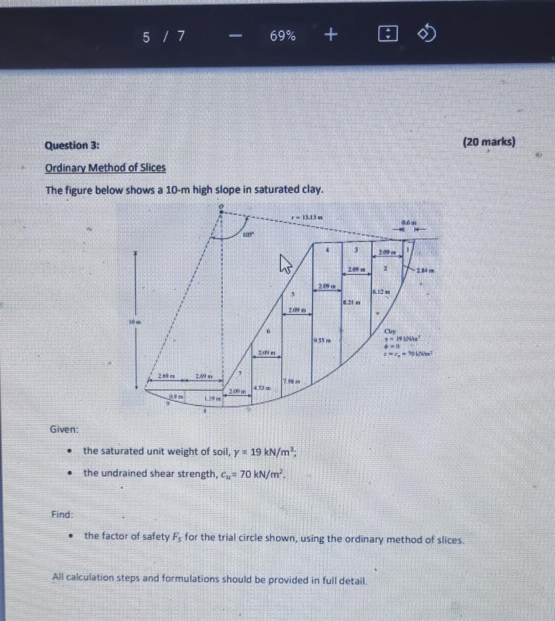 Question 3: Ordinary Method of Slices The figure | Chegg.com