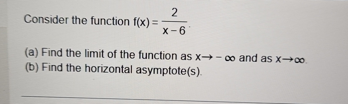 Solved Consider the function f(x)=2x-6(a) ﻿Find the limit of | Chegg.com