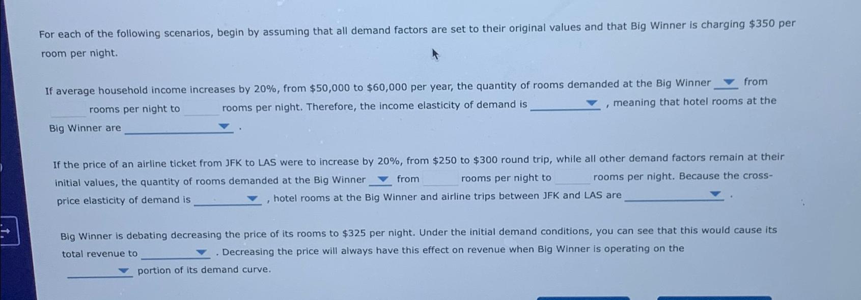 Solved For each of the following scenarios, begin by | Chegg.com