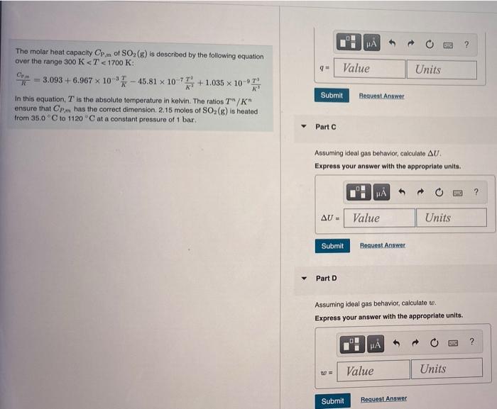 Solved X Incorrect; Try Again Part B Assuming idoal gas | Chegg.com