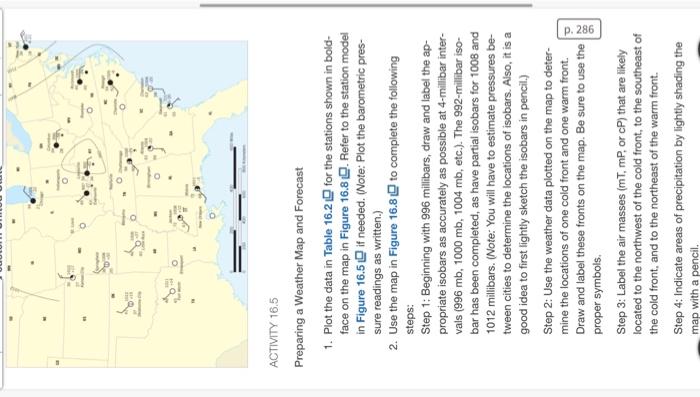 Solved 5. Based on the weather map that you constructed in | Chegg.com