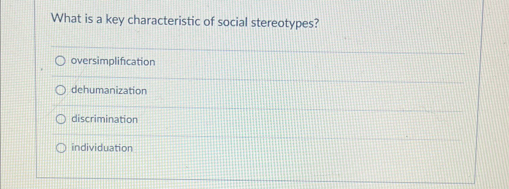 Solved What is a key characteristic of social | Chegg.com