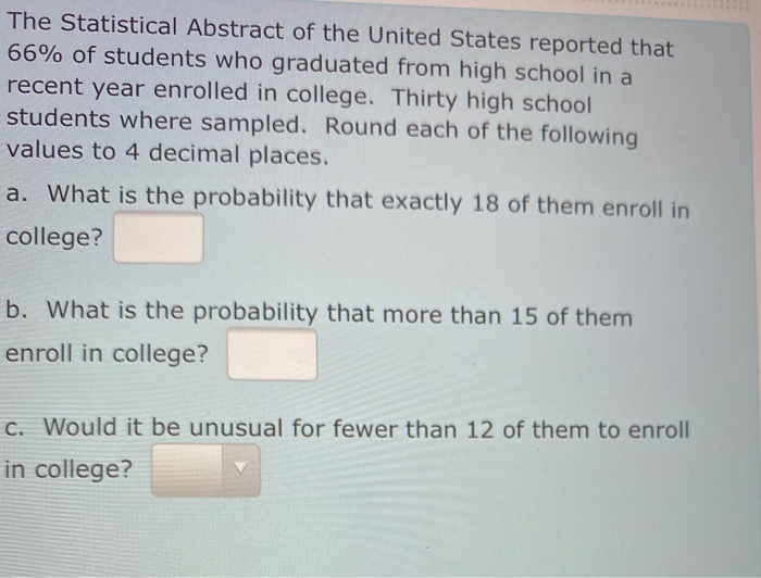 Solved The Statistical Abstract of the United States | Chegg.com