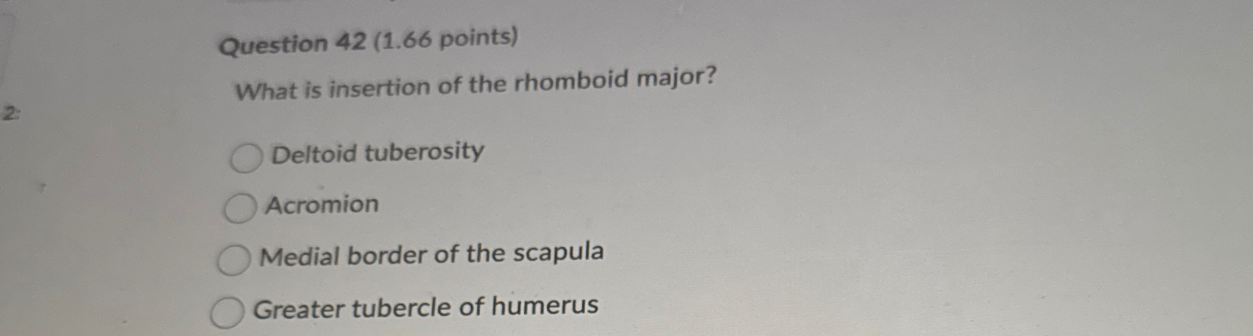 Solved Question 42 (1.66 ﻿points)What is insertion of the | Chegg.com