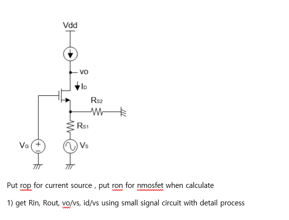 Solved Put rop parallel with current source, put ron | Chegg.com
