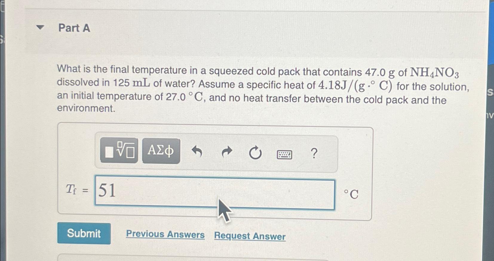 Solved Part AWhat is the final temperature in a squeezed | Chegg.com