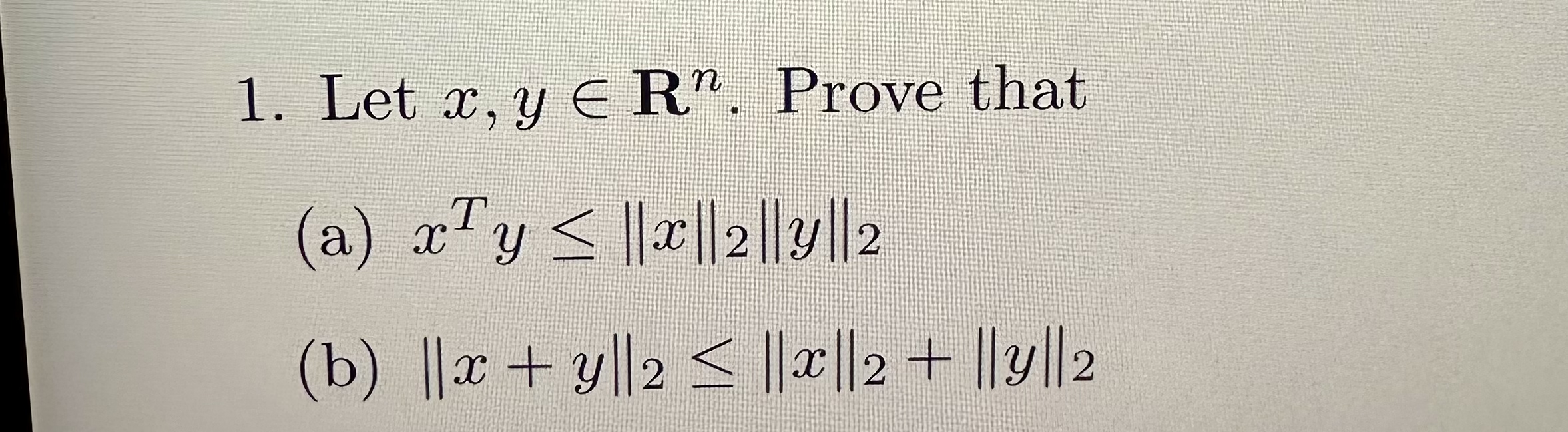 Solved Let x,yinRn. ﻿Prove | Chegg.com