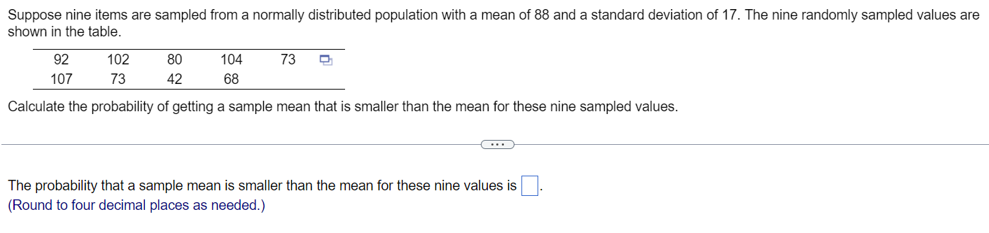 Solved Suppose nine items are sampled from a normally | Chegg.com
