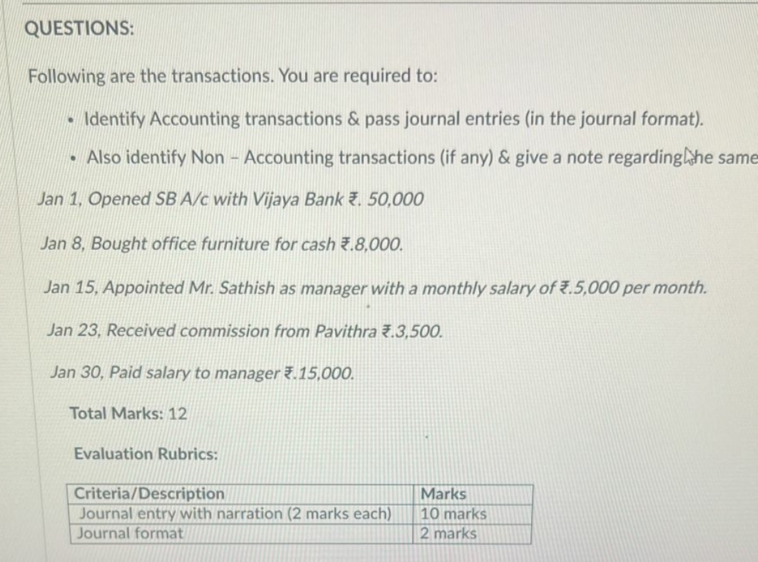 Solved QUESTIONS:Following are the transactions. You are | Chegg.com