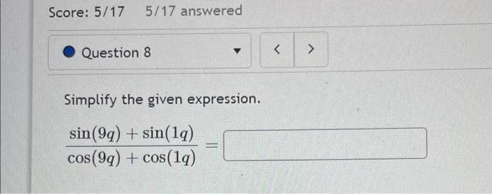 Solved Simplify the given expression. | Chegg.com