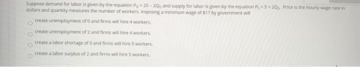 Solved Suppose demand for tabor is given by the equation P, | Chegg.com