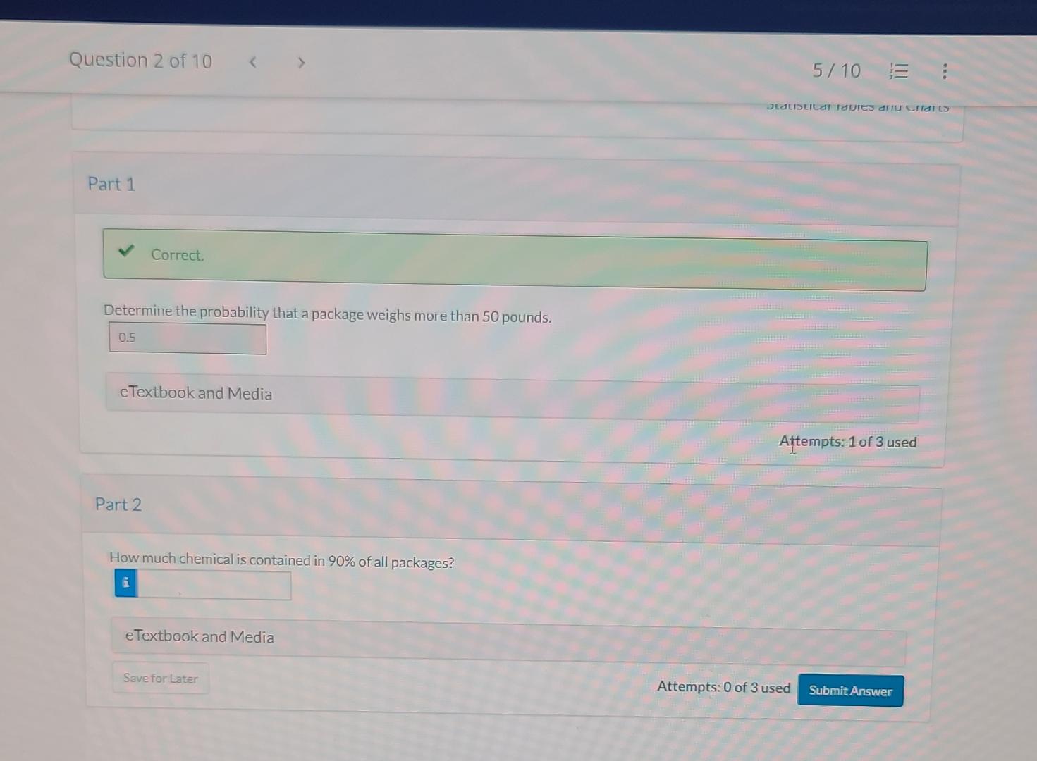 Question 2 of 10\\n(5)/(10)\\nPart | Chegg.com